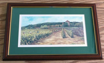 Framed David Eley Vineyard Limited Edition Signed Print.